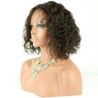 Brazilian Short Bouncy Curly Human Hair Full Lace Wigs with Baby Hair for Black Women Natural Color